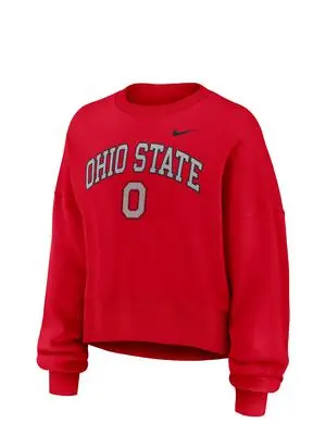 Nike Ohio State Phoenix Arch College Pullover Crew - Red