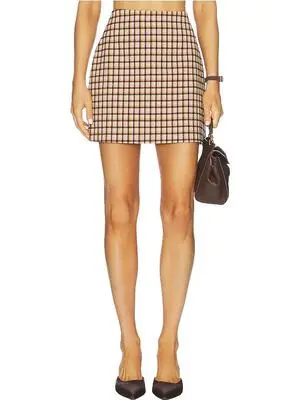 Clea Evelyn Mini Skirt - Praline Check