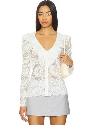 Generation Love Corsa Lace Top - White