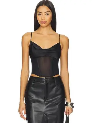 Fleur Du Mal Nora Corset Top - Black