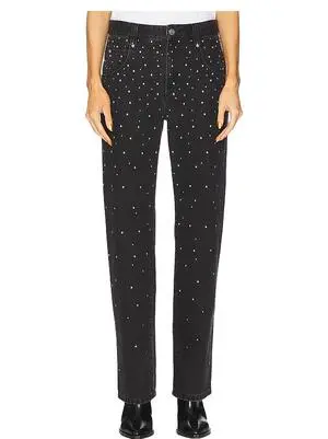 Isabel Marant Brinsa Festive Studded Straight Leg - Black