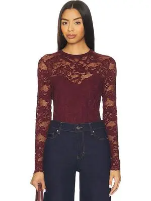 Generation Love Clayton Lace Top - Cabernet