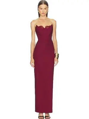 MICHAEL COSTELLO X Louisa Gown - Oxblood