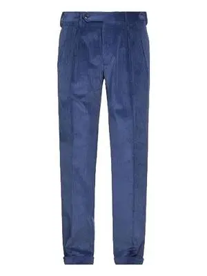 Incotex Corduroy Tapered Leg Pants Blue