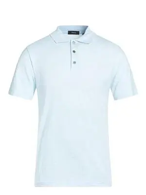 Theory Polo Shirt Lilac Size Cotton - Blue