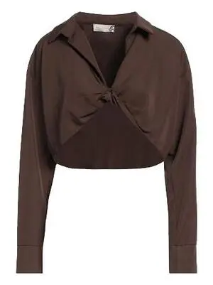 HAVEONE Classic Collar Twill Top - Brown