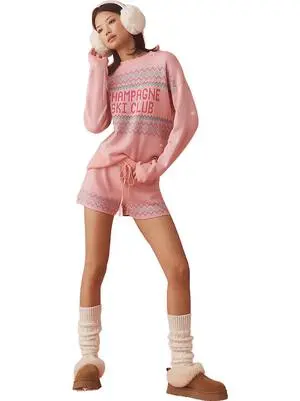 Beach Riot Callie Crew-neck Sweater - Pink