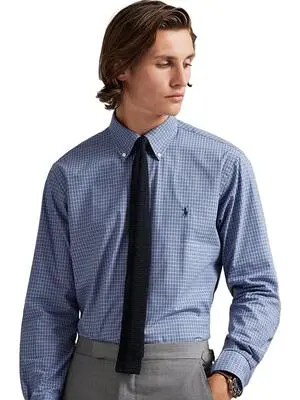 Ralph Lauren Classic Fit Checked Stretch Poplin Shirt - Blue Multi
