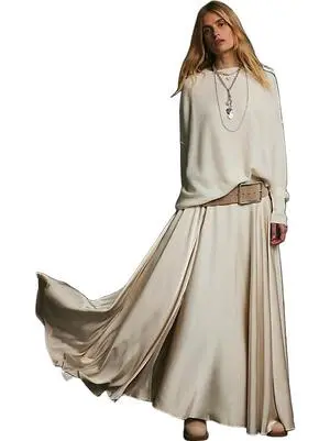Free People Chilco Maxi Skirt Sandshore
