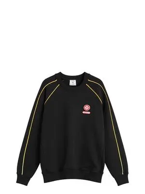 Casablanca Loopback Gradient Piping Raglan Sweatshirt - Black