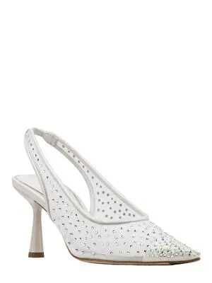 DONALD PLINER Eloise Slingback Pointed Toe Pump - Pearl