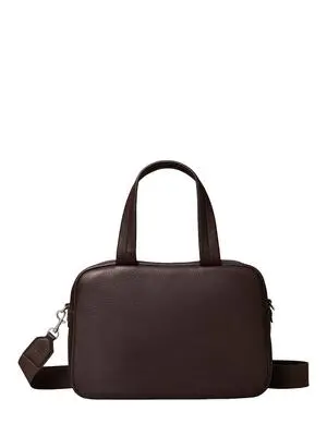 Tory Burch Leather Satchel - Cocoa