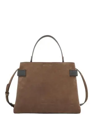 Brunello Cucinelli Top-handle Essence Bag - Bark