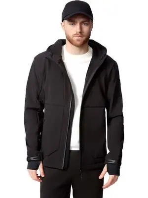 ALPINE NORTH Fleece Lined Softshell Windbreaker - Black