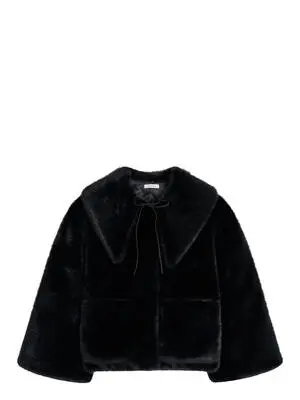 BY MALENE BIRGER Jacquie Faux Fur Jacket - Black