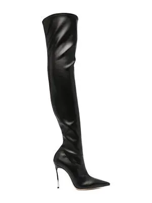 Casadei Superblade Over-the-knee Stiletto Boots - Black
