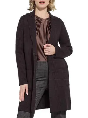 Lyssé Lina Sweater Car Coat - Double Espresso