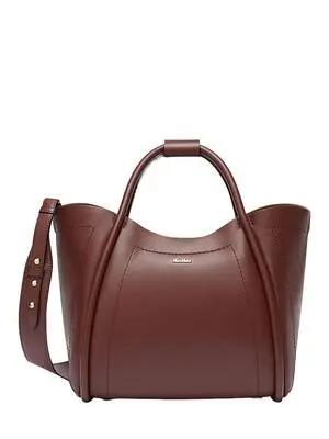 Max Mara Marins Leather Handbag - Bordeaux