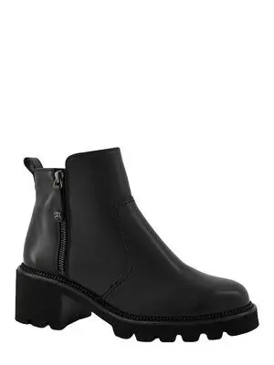 Paul Green Carina Zip Up Ankle Boots - Black Leather