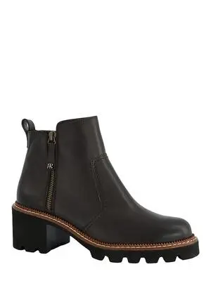 Paul Green Carina Zip Up Ankle Boots - Espresso Leather
