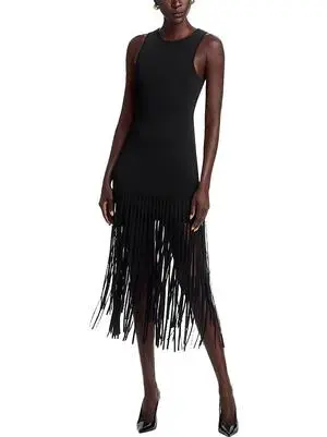 TOCCIN Margaux Fringe Mini Dress - Jet