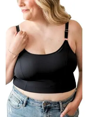 DAVIN & ADLEY Busty Pumping And Nursing Crop Cami - Black