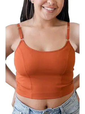 DAVIN & ADLEY Amelia Pumping And Nursing Crop Cami - Rust