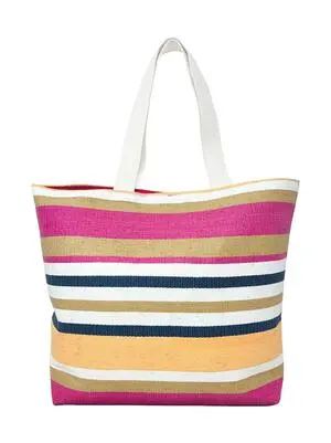 YOUZEY Striped Beach Tote - Mulit-color