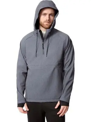 ALPINE NORTH Water-repellant Hooded Pullover Softshell - Dark Grey