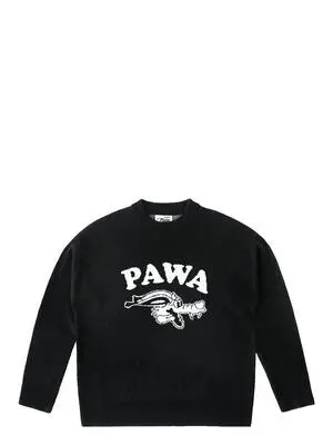 PAWA SPEED SPORTS Relaxed Fit Sweater - Black