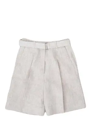 Officine Générale Belted Pleated Shorts - Beige