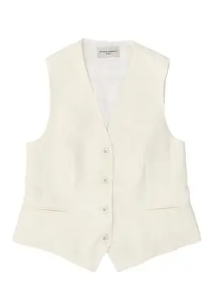 Officine Générale Button Detailed Vest - Beige