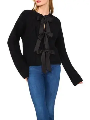 Ted Baker London Three Bow Cardigan - Rich Black