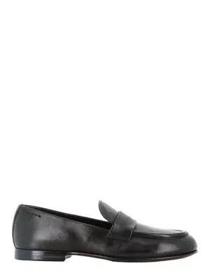 ALEXANDER HOTTO Leather Strap Loafers - Black