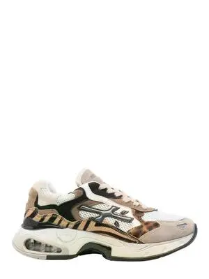 Premiata Sharky-d Tiger-print Sneakers - Neutrals