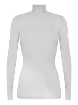 Hanro Ribbed Roll-neck Top - Grey
