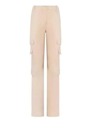 GLORIA COELHO Cargo Pocket Trousers - Neutrals