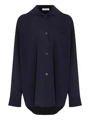 GLORIA COELHO Wide-collar Shirt - Blue