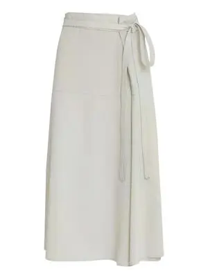 GLORIA COELHO Wrap-design Midi Skirt - White