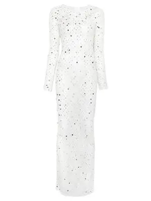Paris Georgia Sequin-embellished Maxi Dress - Neutrals