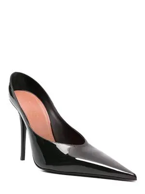 Amina Muaddi 105mm Anok Heeled Pumps - Black
