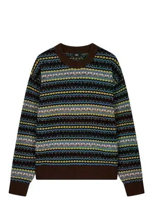 STUDIO TOMBOY Round-neck Long Sleeve Sweater - Brown