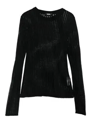 Dixie Ribbed Knit Top - Black