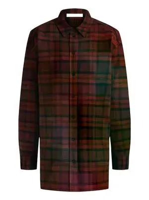 12 STOREEZ Checked Cotton Shirt - Brown