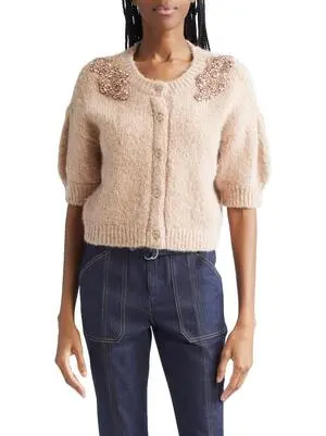CINQ À SEPT Millicent Embellished Cardigan