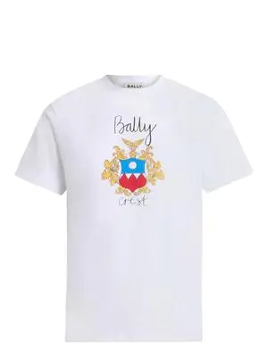 Bally Crest-print Cotton T-shirt - White