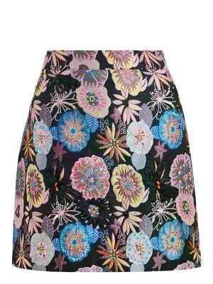 Essentiel Antwerp Floral Embellished Mini Skirt - Black
