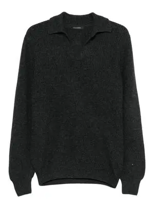 Tagliatore Polo-collar Sweater - Grey