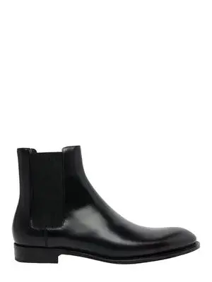 Saint Laurent 25mm Adrien Round-toe Slip-on Boots - Black