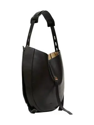 MINOBOSSI Liz Leather Shoulder Bag - Black